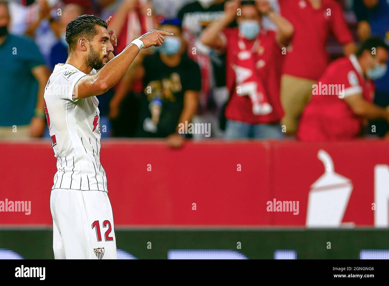 Rafa Mir of Sevilla FC celebrates the 2-0 during the La Liga match ...