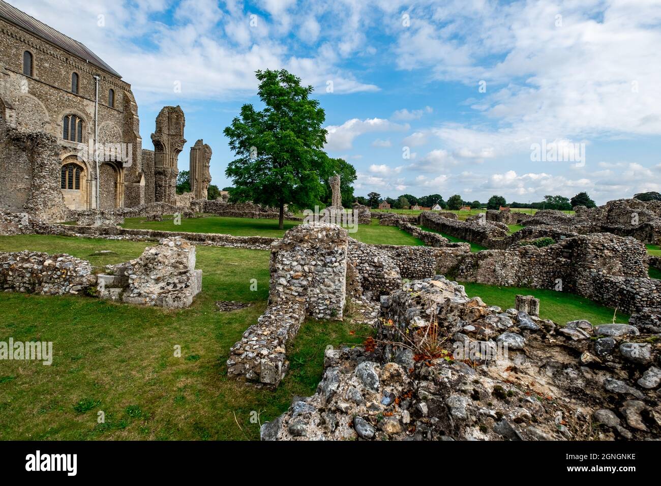 The stone and flint remains of a thirteenth century disused and ...