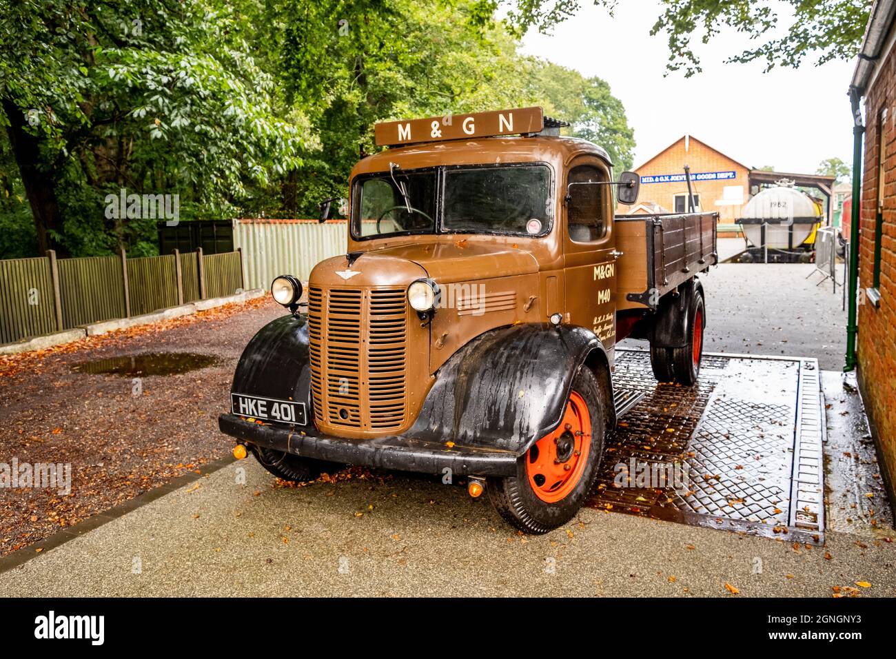Classic commercial truck on display to the general public at Holt ...