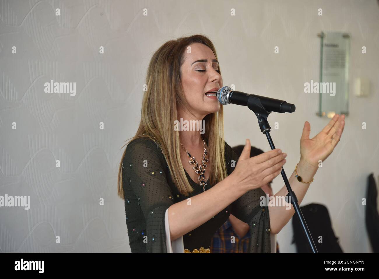 Cologne, Germany. 23rd Sep, 2021. The German Kurdish singer Hozan Cane ...