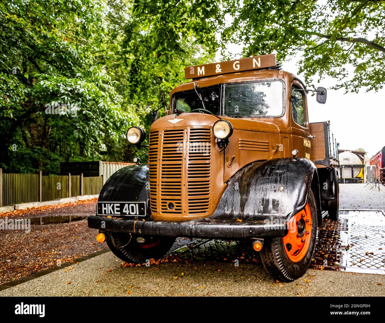Classic commercial truck on display to the general public at Holt ...