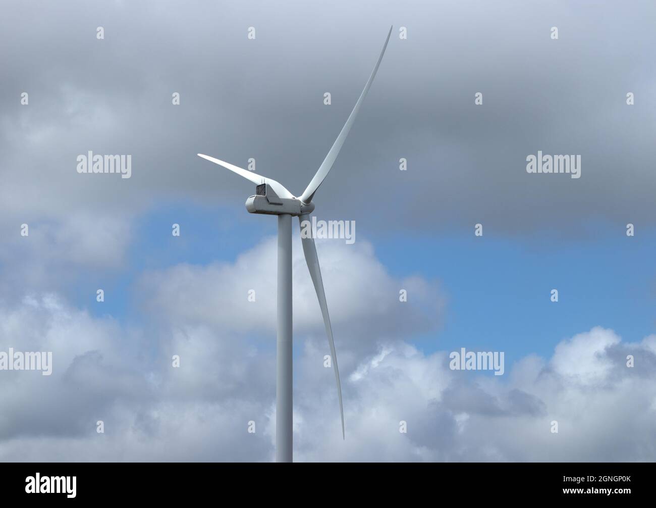Wind propelled modern turbine on a wind farm Stock Photo - Alamy