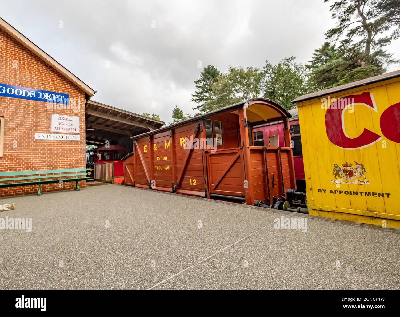 Historic and disused railway and train carriages on display at the ...