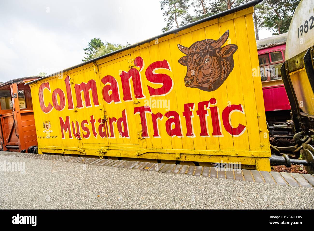 Historic and disused railway and train carriages on display at the ...