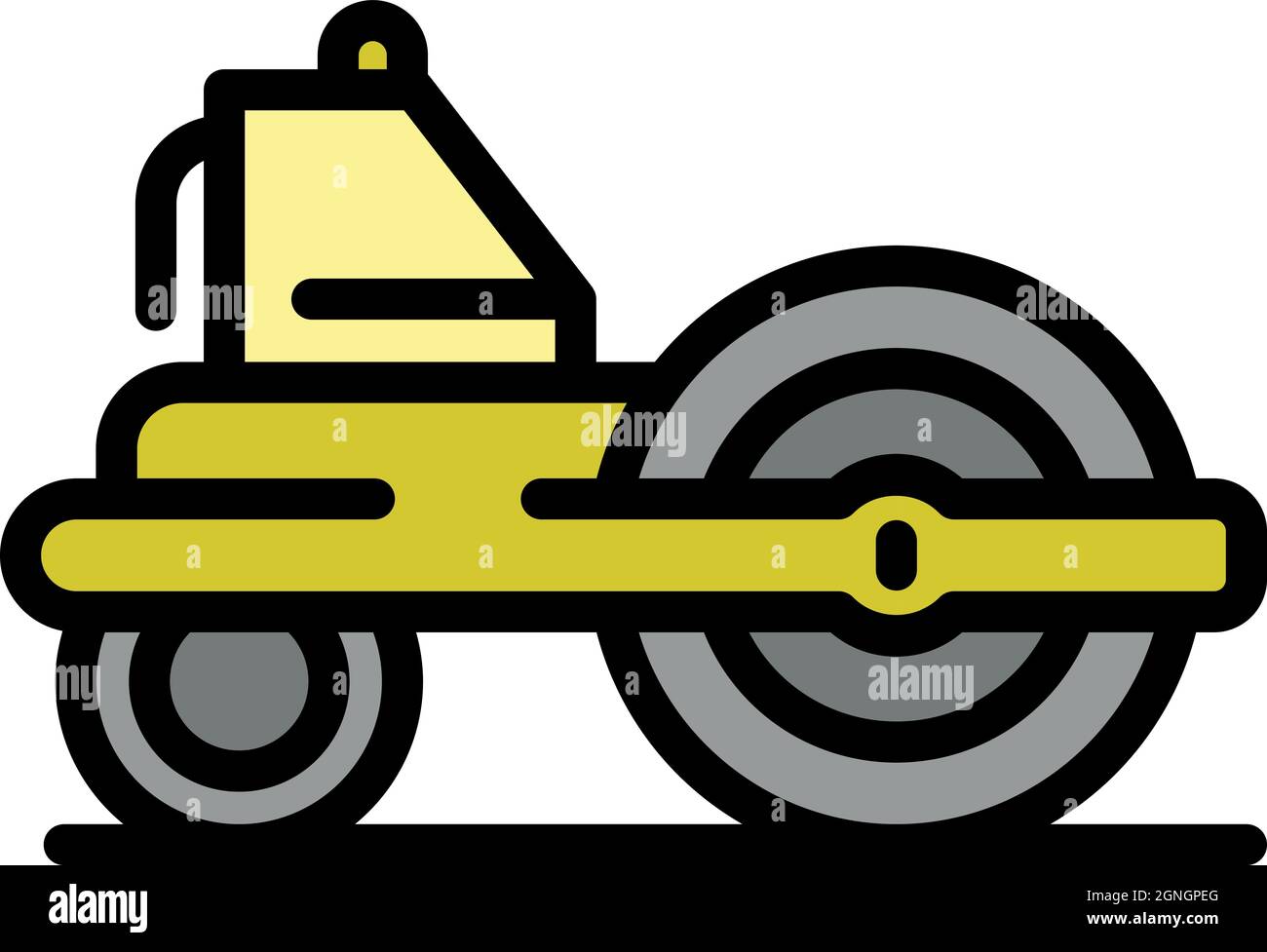 Road roller equipment icon. Outline road roller equipment vector icon ...