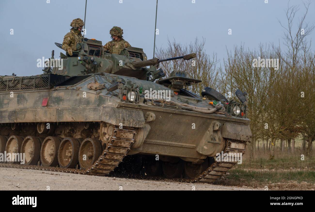 British army Warrior FV510 light infantry fighting vehicle tank in ...