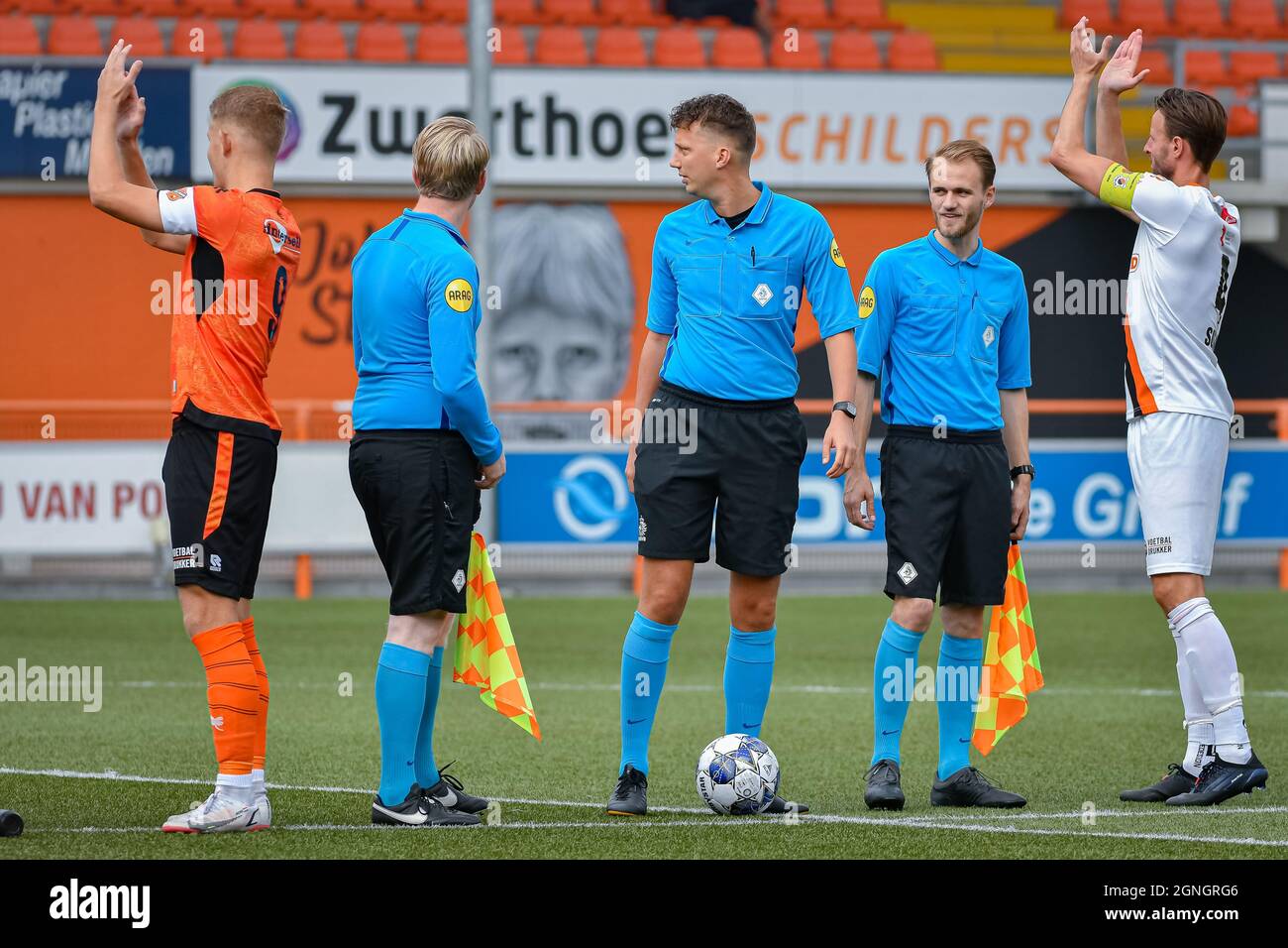 VOLENDAM, NETHERLANDS - SEPTEMBER 25: Jim Beers C of Jong FC Volendam ...