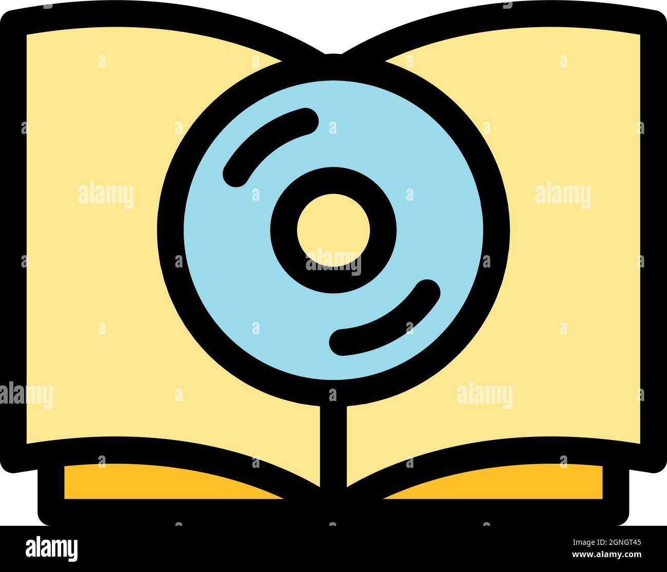 Audio book icon. Outline audio book vector icon color flat isolated ...