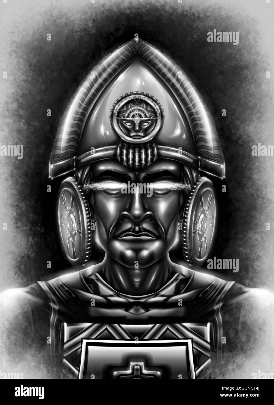 Surprising conceptual illustration of an Inca from Peru Stock Photo - Alamy