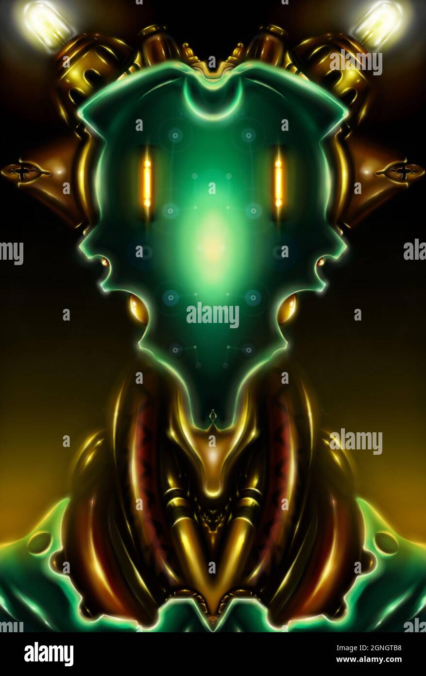 Creative illustration of a robot with retro style Stock Photo - Alamy