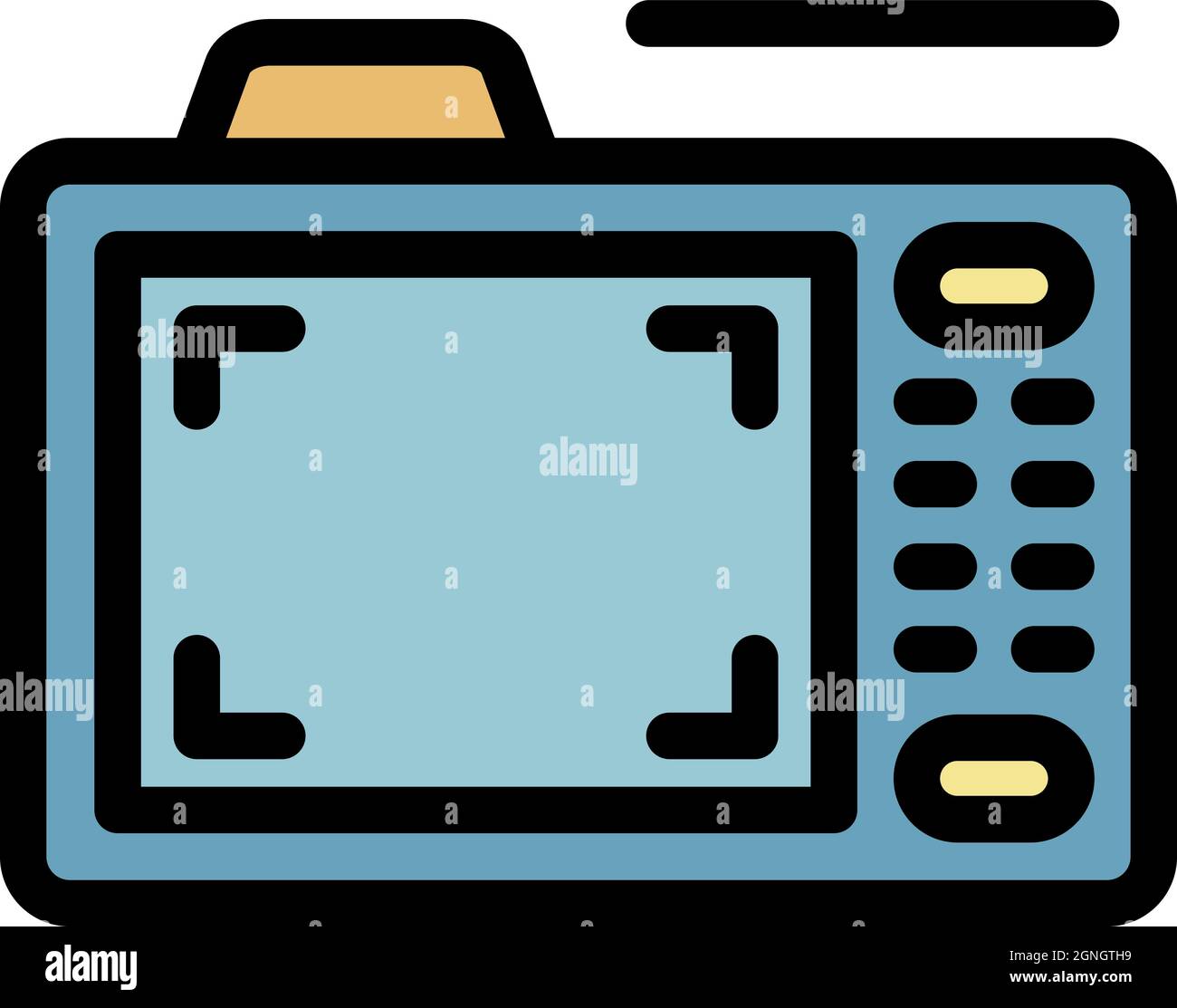 Camera record icon. Outline camera record vector icon color flat ...