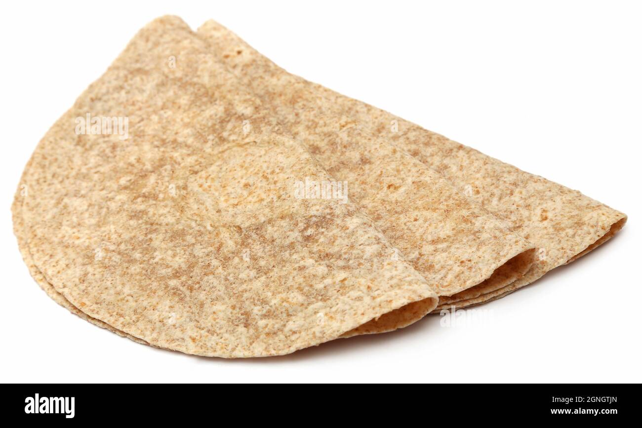 Tortilla bread isolated over white background Stock Photo - Alamy