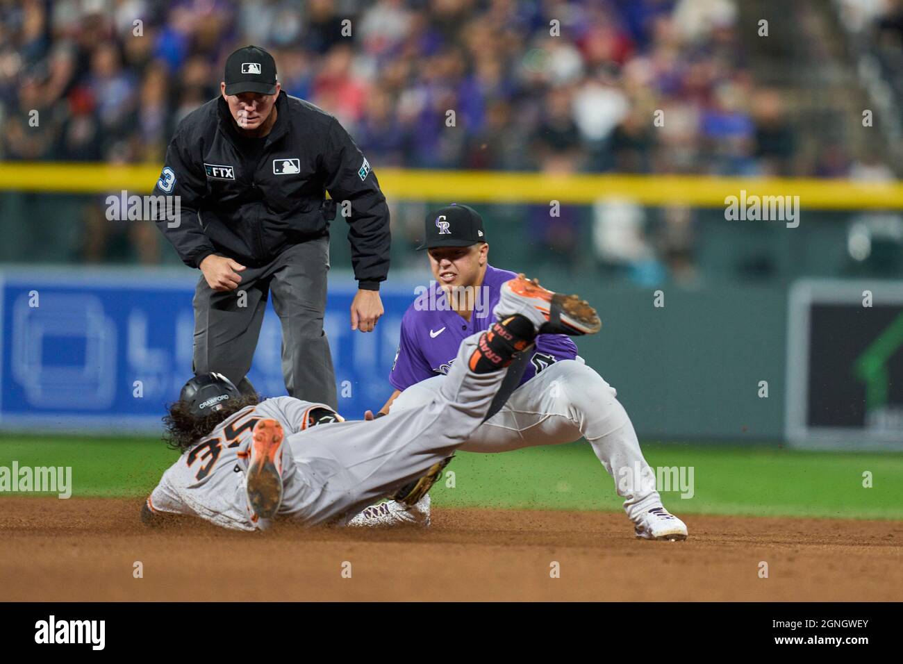 Denver CO, USA. 24th Sep, 2021. Colorado third baseman .Colton Welker ...