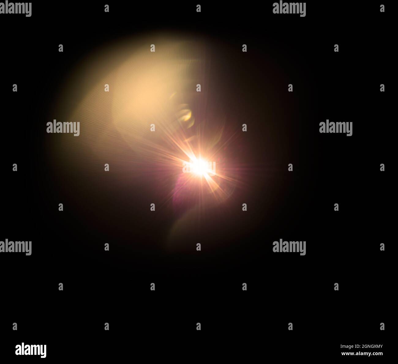 Realistic lens flashes of bright optics, Natural professional lights ...