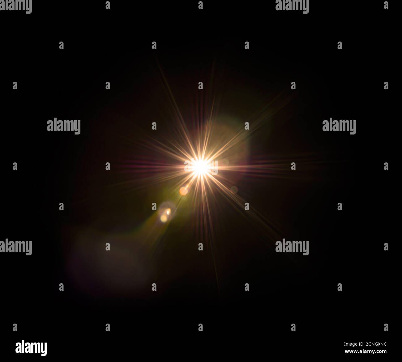 Realistic lens flashes of bright optics, Natural professional lights ...