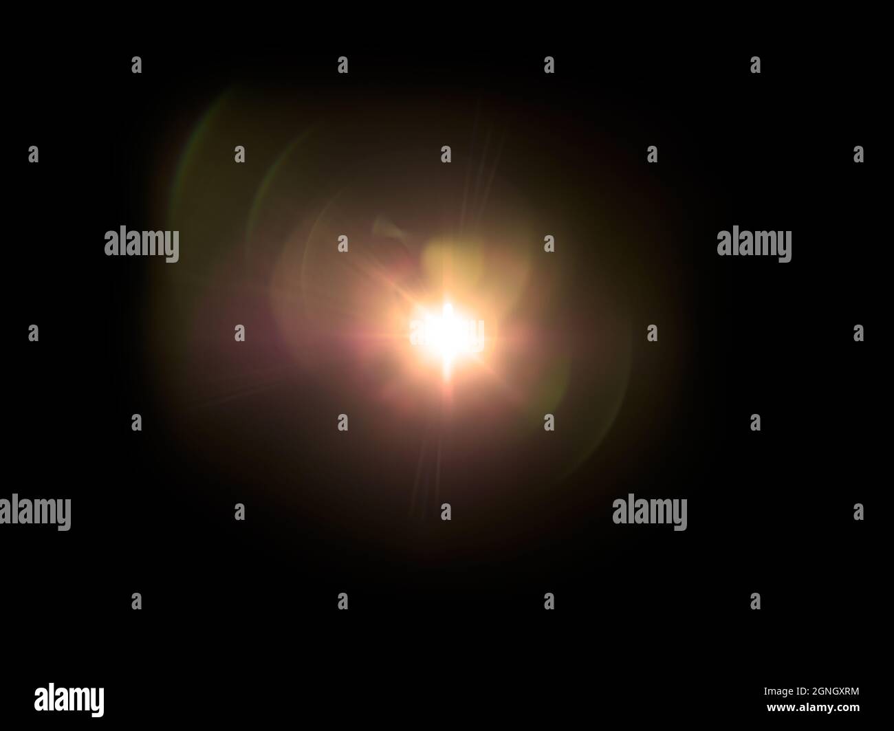 Realistic lens flashes of bright optics, Natural professional lights ...