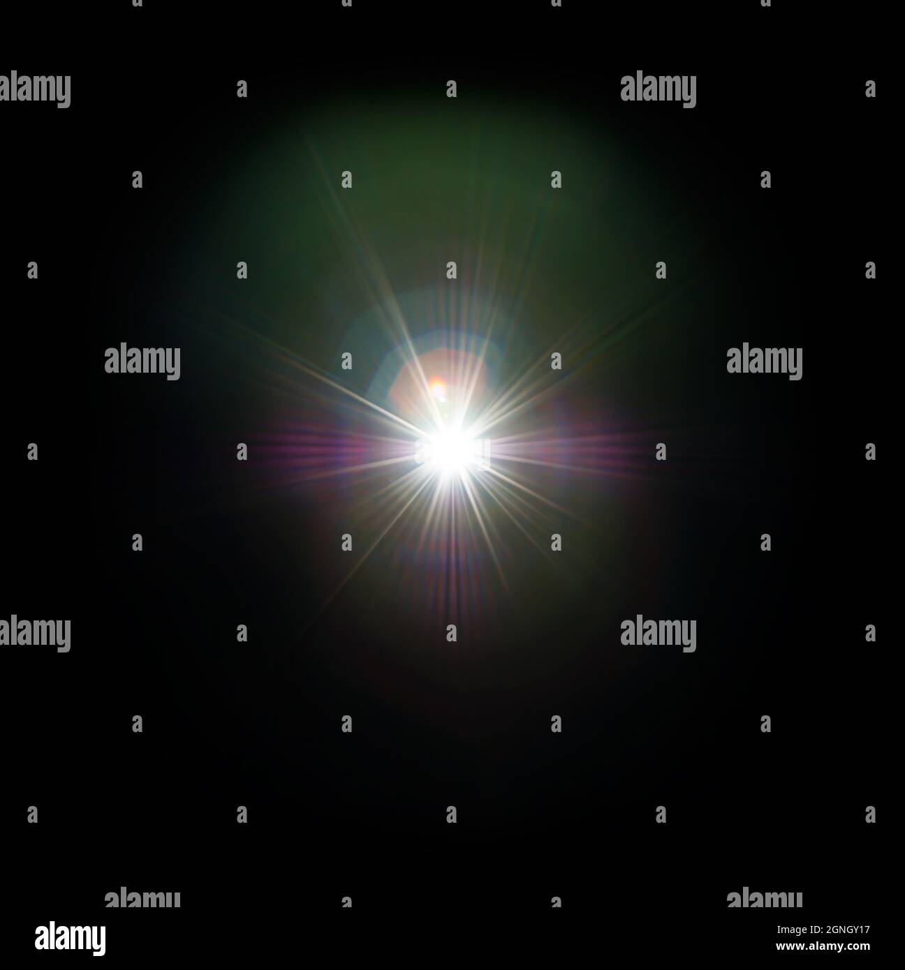 Realistic lens flashes of bright optics, Natural professional lights ...