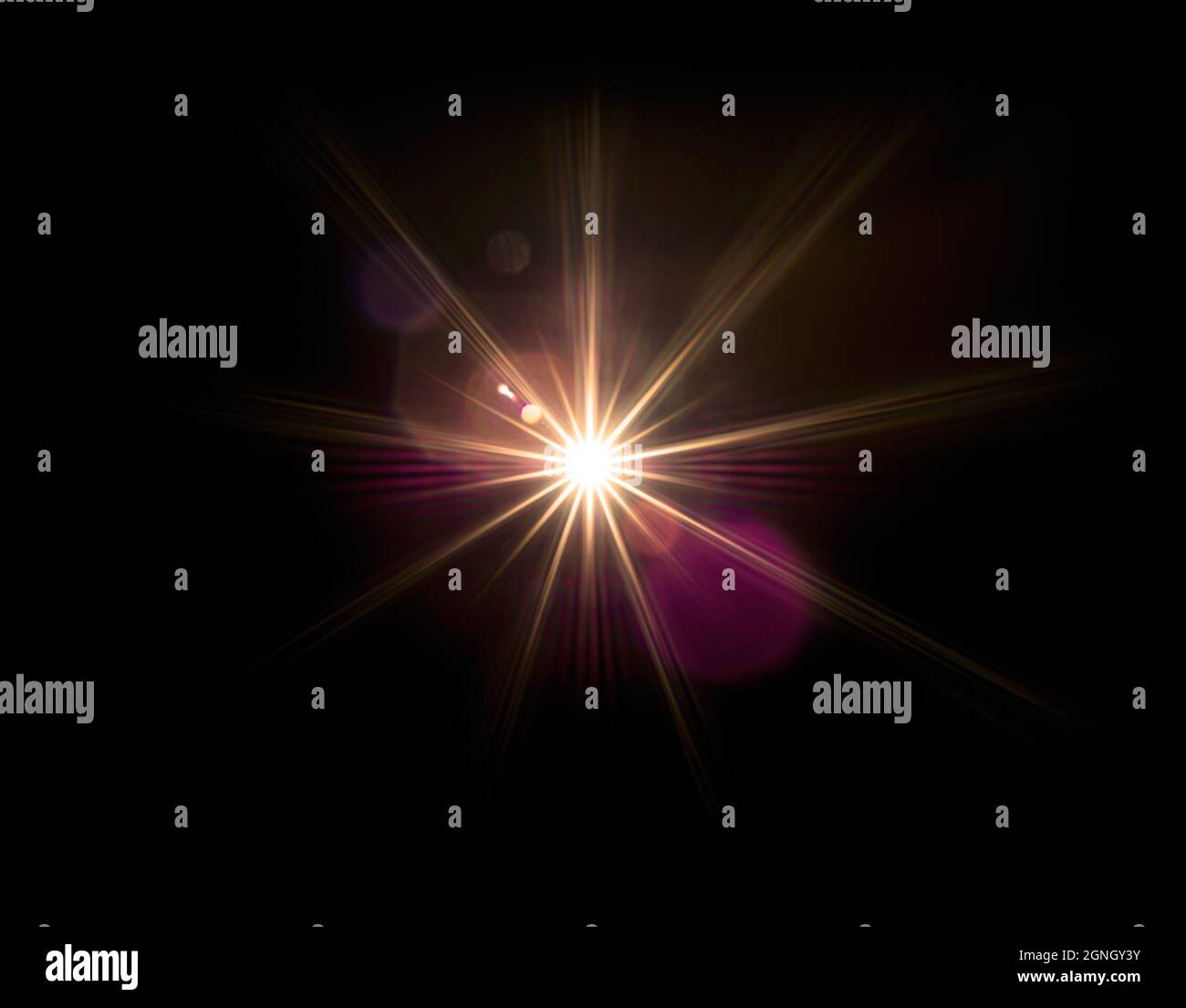 Realistic lens flashes of bright optics, Natural professional lights ...