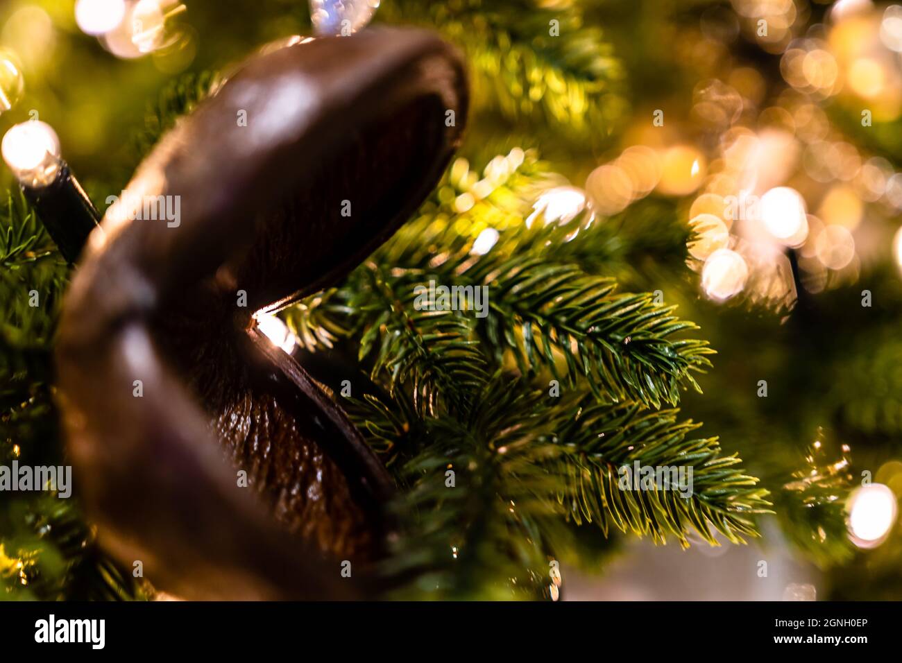 Christmas concept with decoration and bokeh ligths background Stock Photo - Alamy