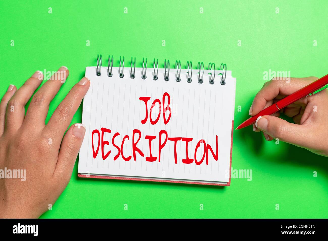 Text sign showing Job Description. Conceptual photo A document that ...
