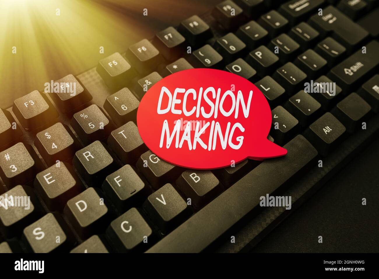 Hand writing sign Decision Making. Concept meaning The act of deciding ...