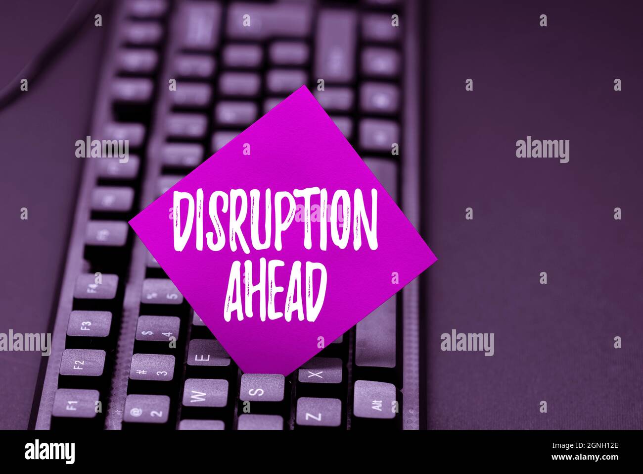 Conceptual display Disruption Ahead. Word Written on Transformation ...