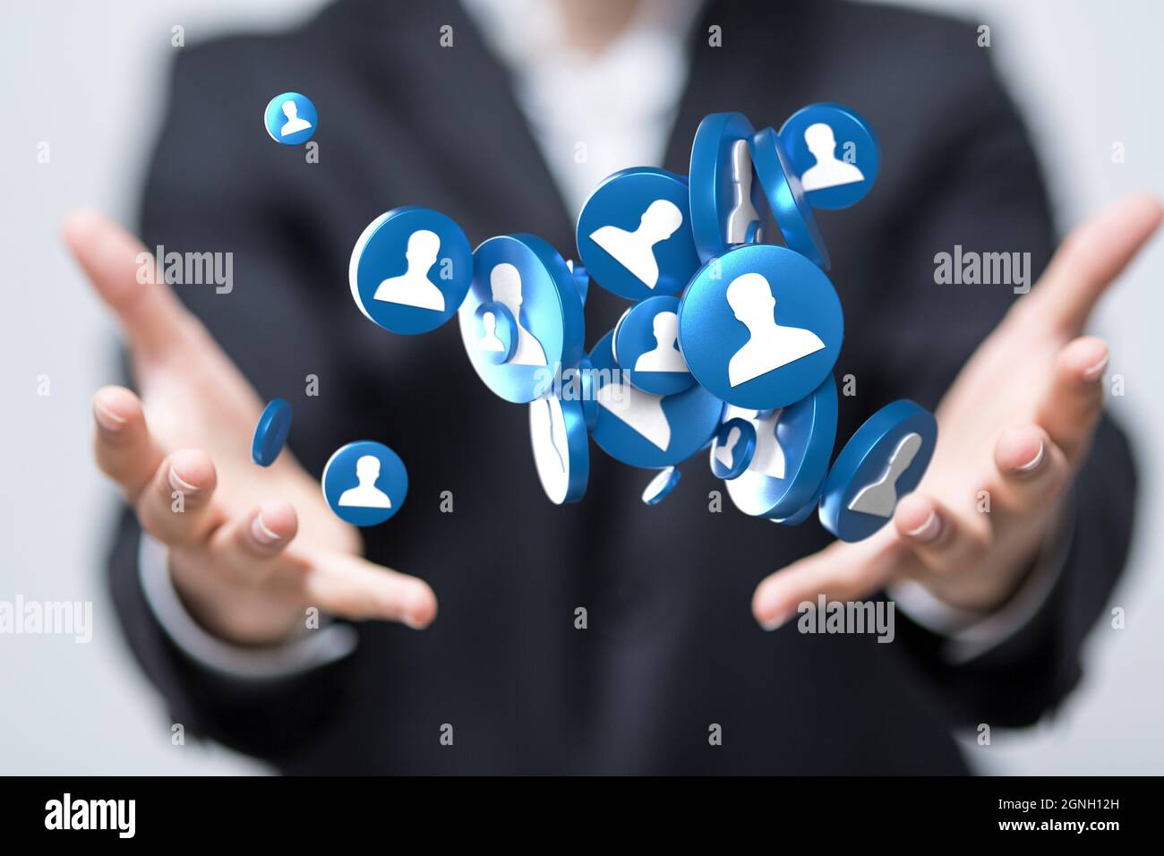 3d rendering of a videoconference group of people talking on a social ...