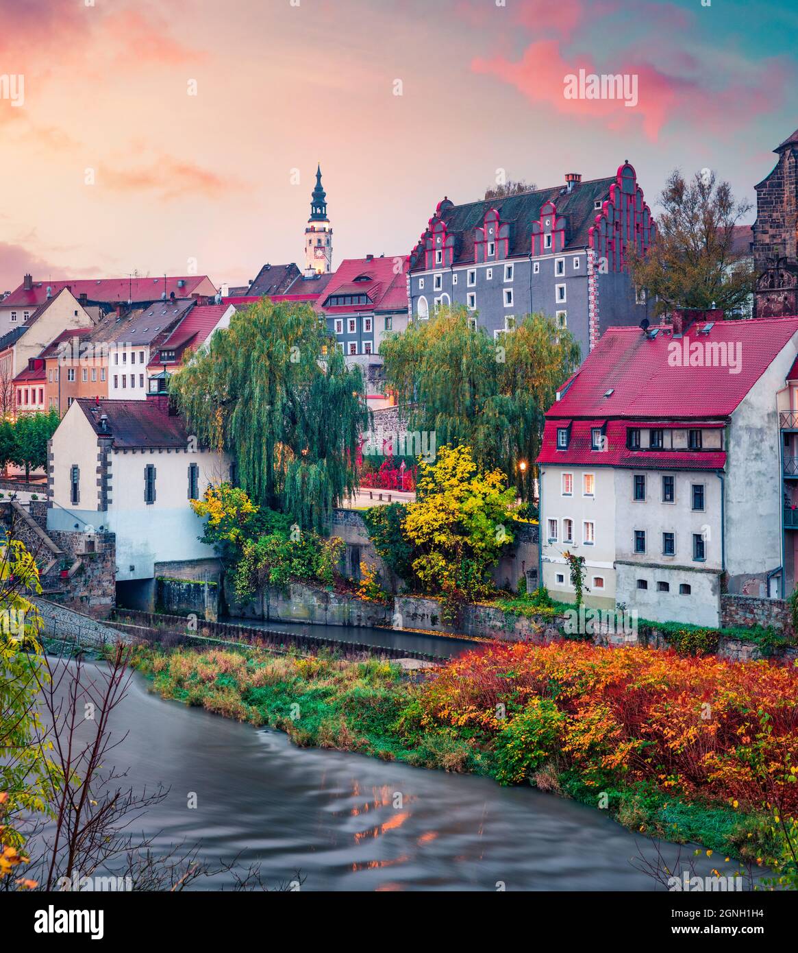 Gorgeous autumn cityscape of Gorlitz, eastern Germany, Europe ...