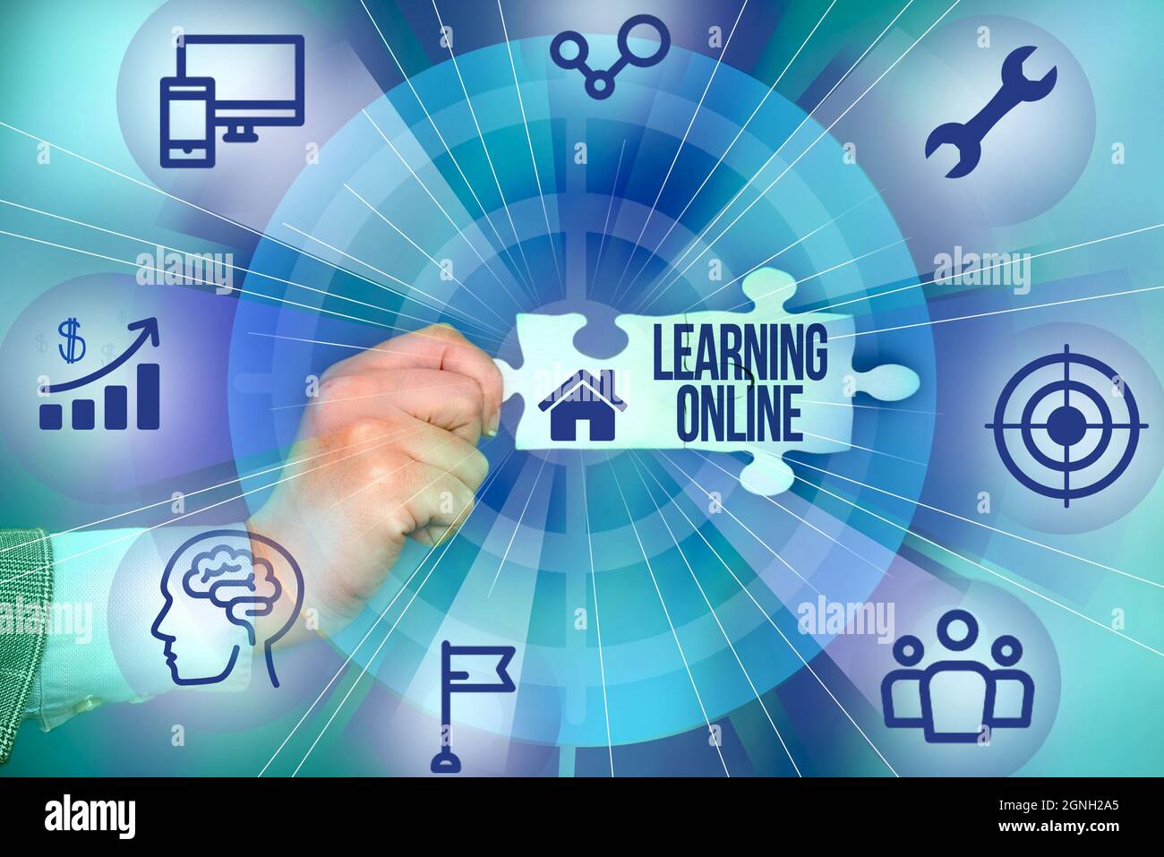 Text caption presenting Learning Online. Business approach Learn ...