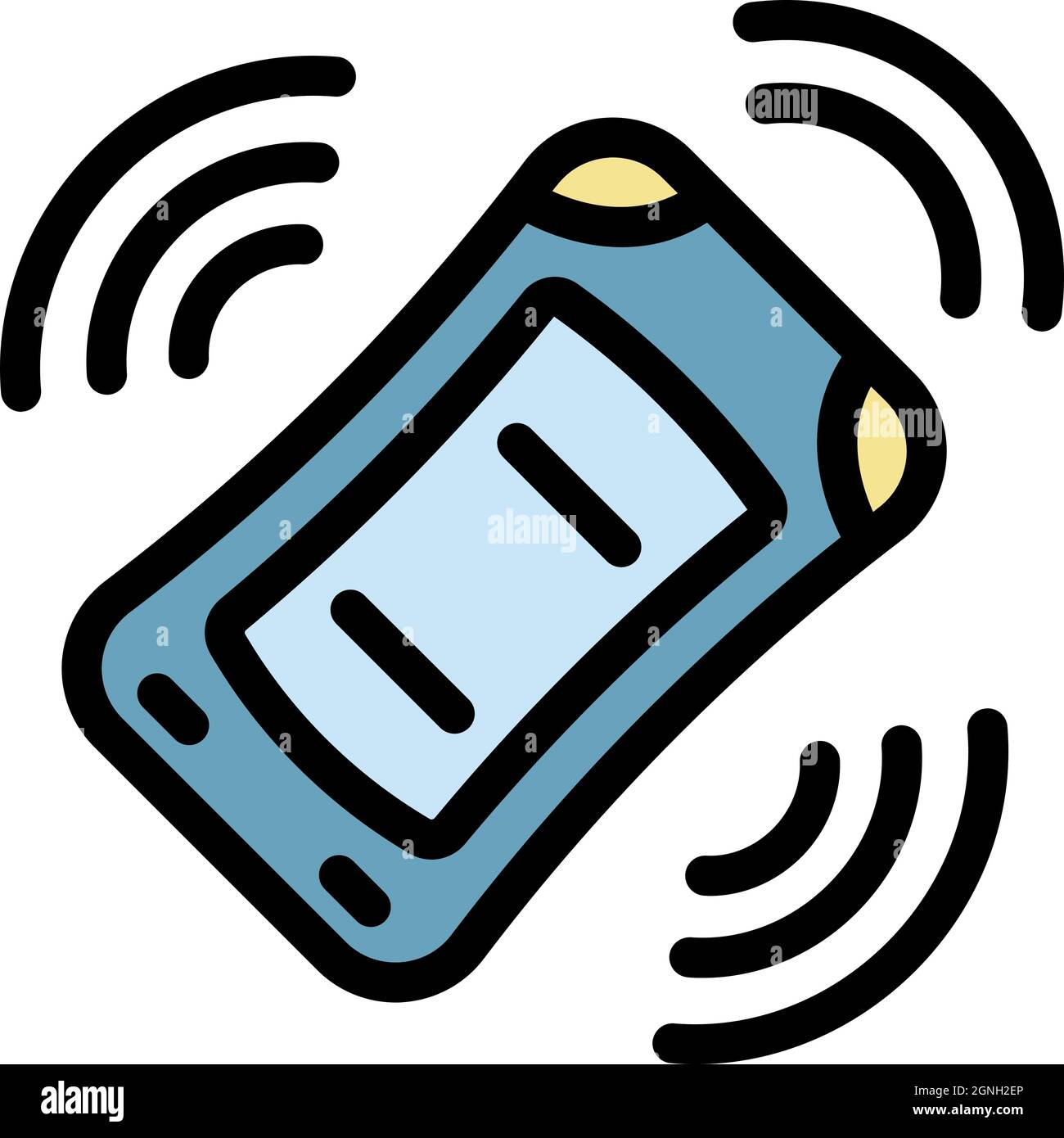 Smart car parking icon. Outline smart car parking vector icon color ...