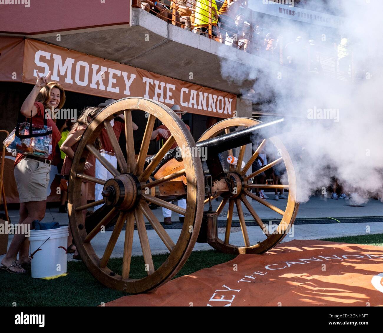 September 25. A cheerleader of the Texas Longhorns in action vs the ...