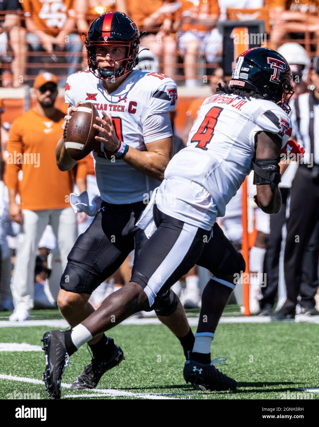 September 25,. Tyler Shough #12 of the Texas Tech Red Raiders in action ...