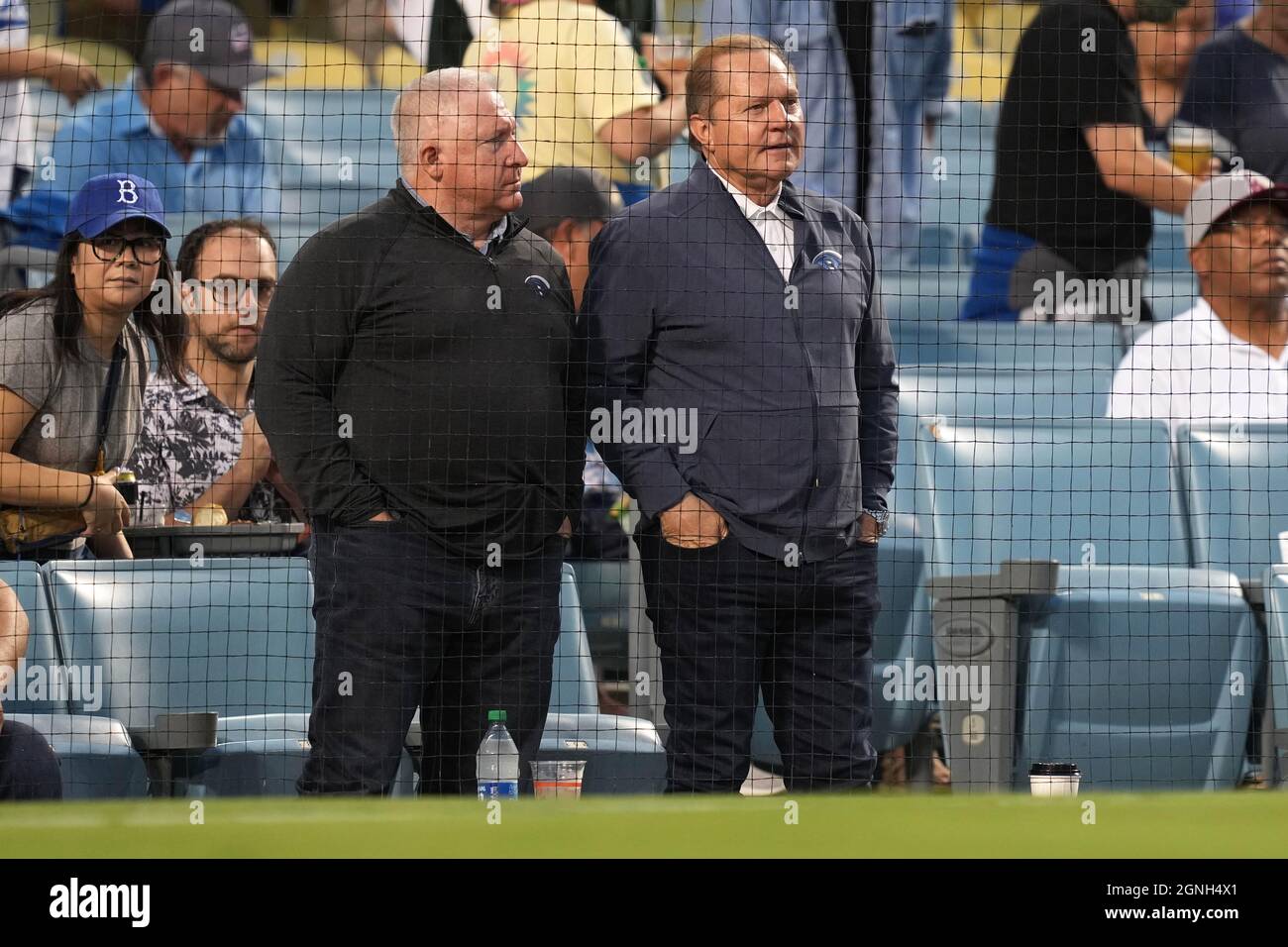 Sports agent Scott Boras (right) attends the MLB game between the Los ...