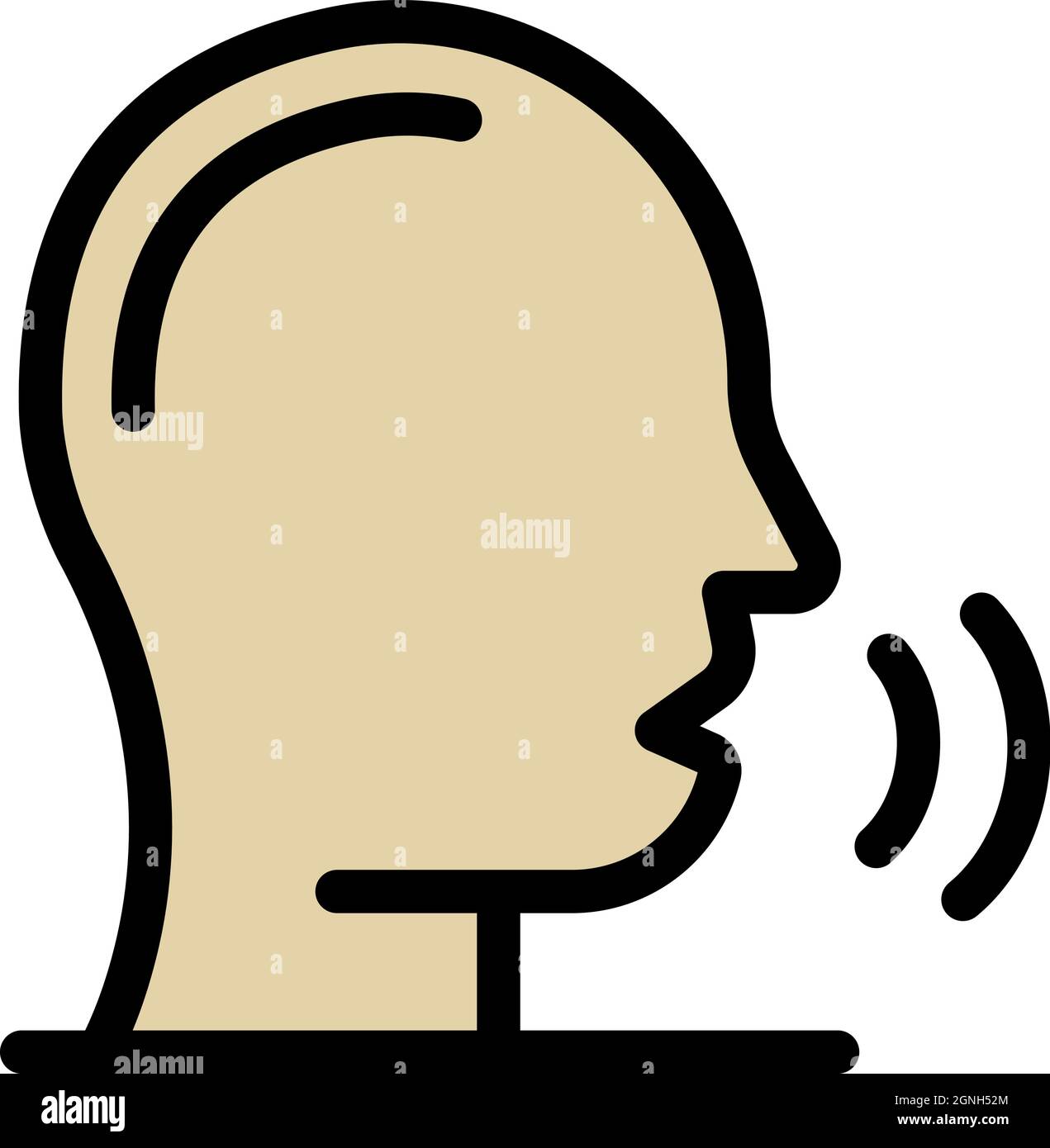 Speech therapy icon. Outline speech therapy vector icon color flat ...