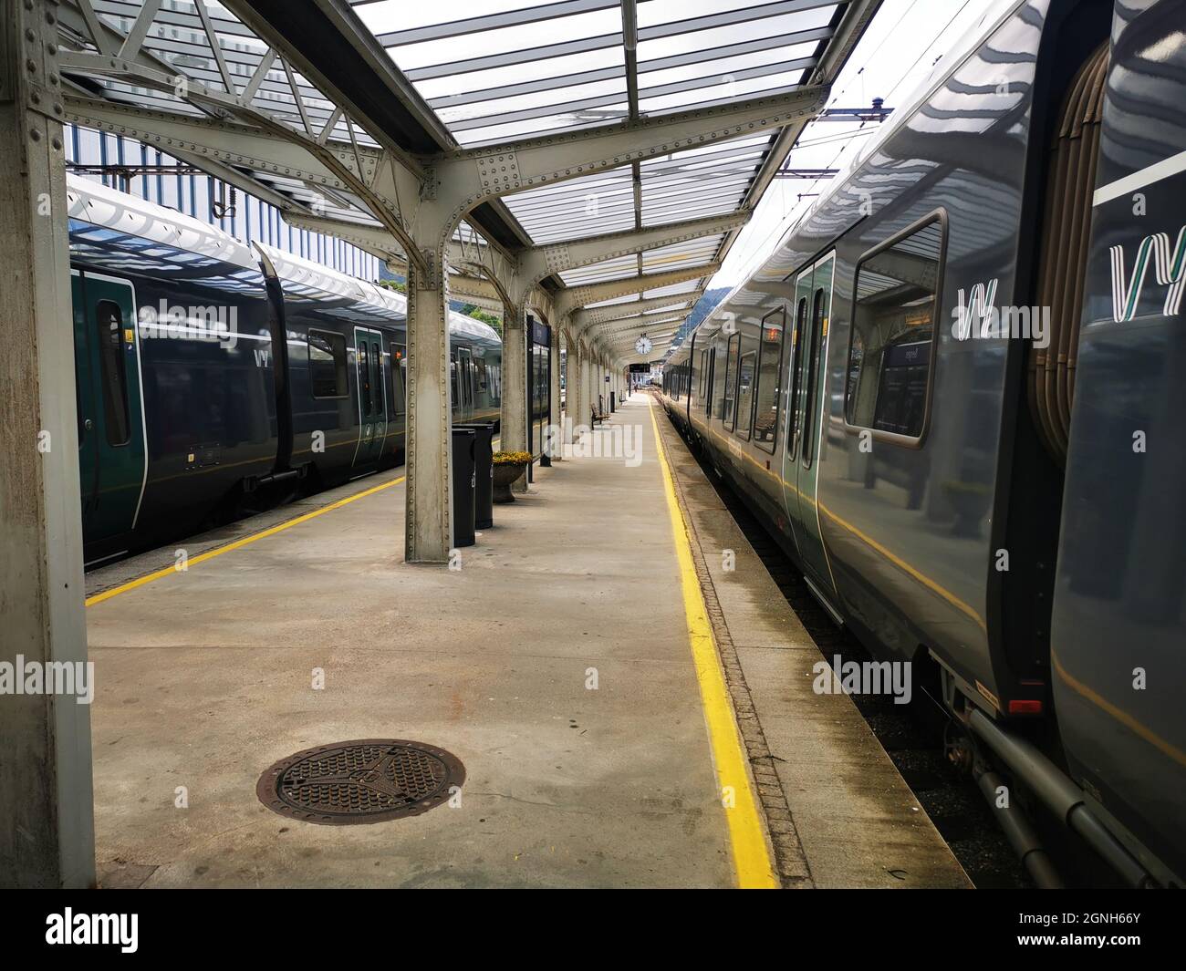 BERGEN, NORWAY - Aug 26, 2021: The subway station in Bergen, Norway ...