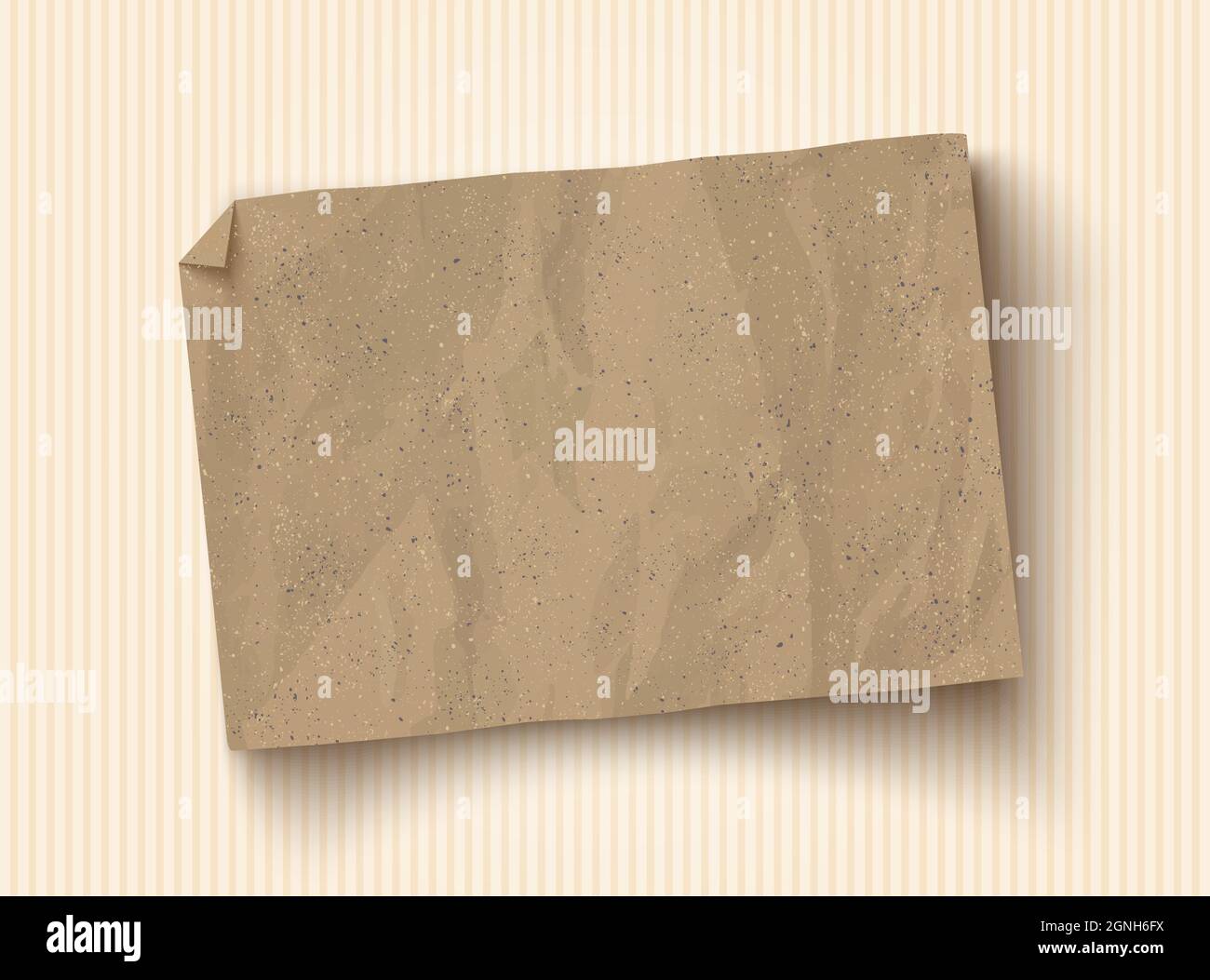 Vector vintage craft paper on white background. Craft paper ad on ...