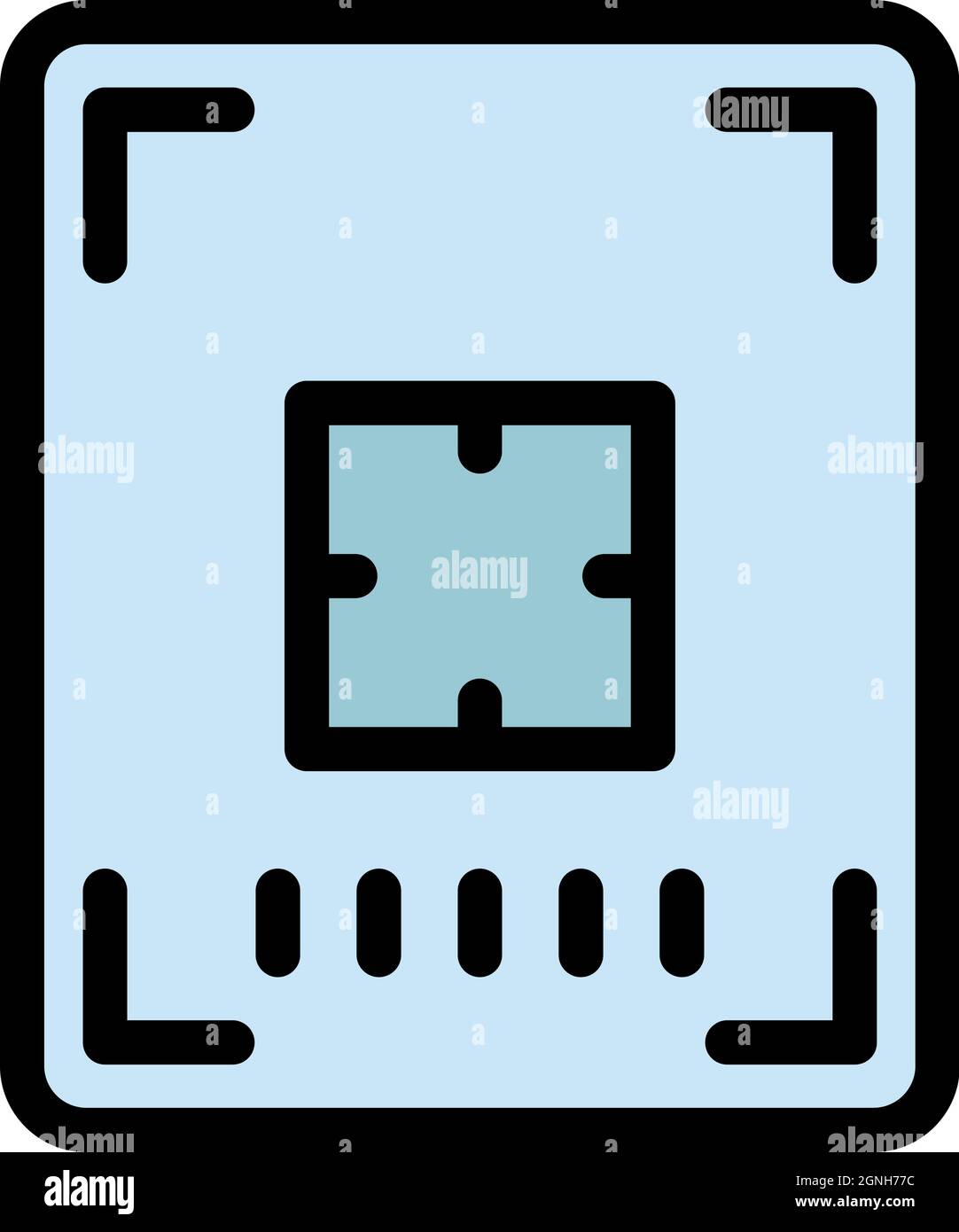 Screen record frame icon. Outline screen record frame vector icon color ...