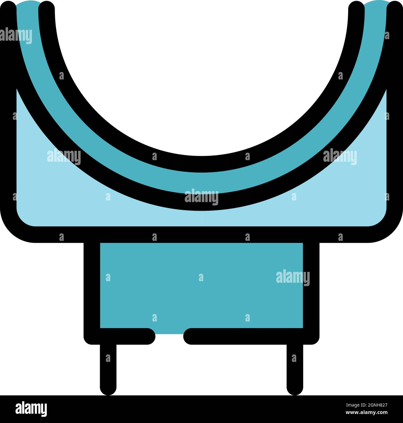 Pipeline Gutter Icon Outline Pipeline Gutter Vector Icon Color Flat Isolated Stock Vector Image