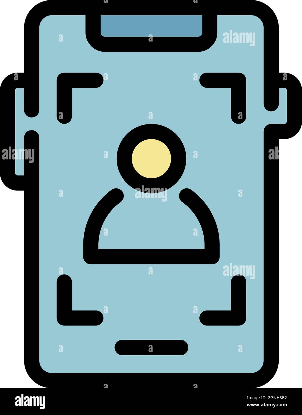 Phone screen recording icon. Outline phone screen recording vector icon ...