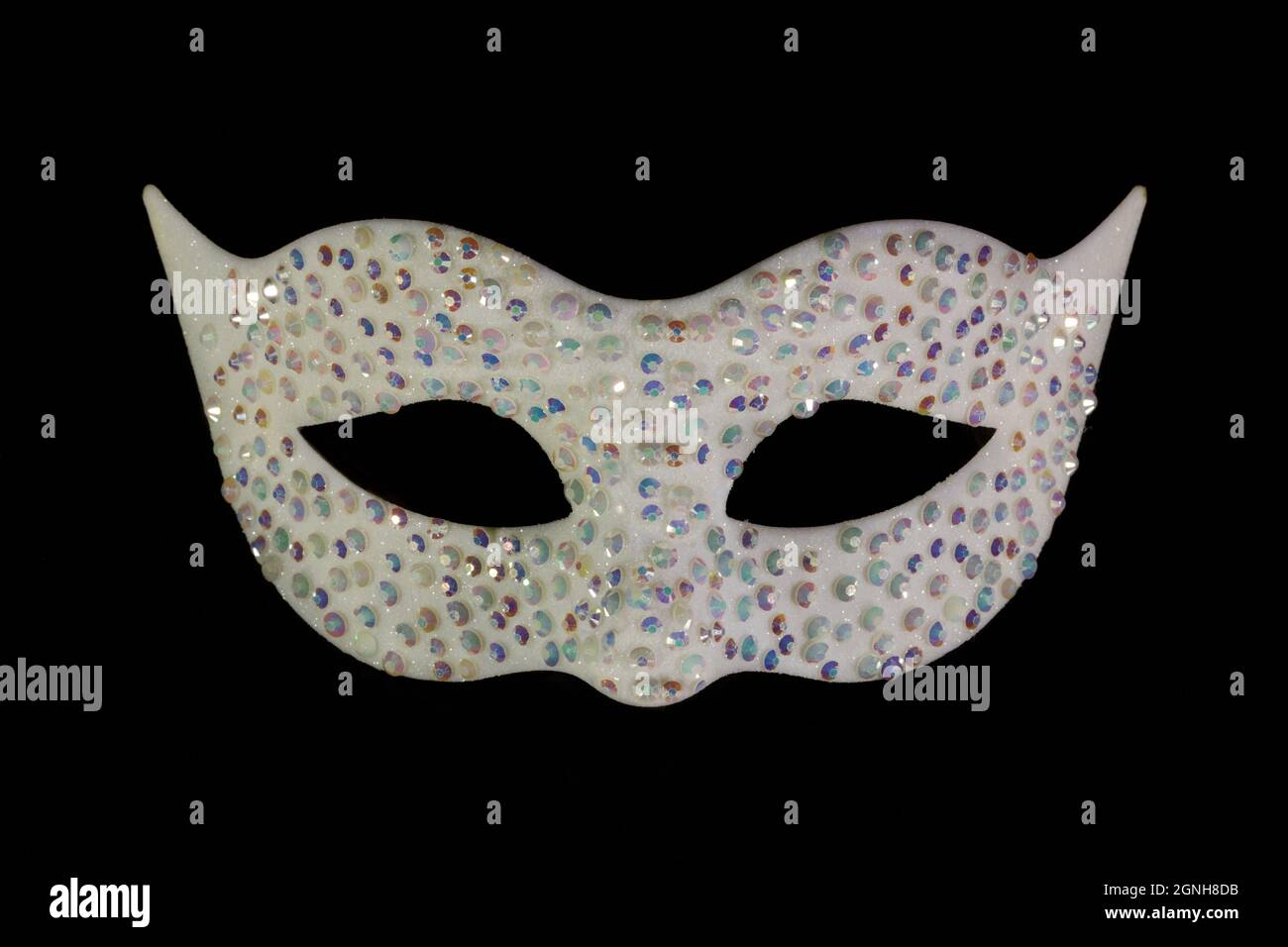 Fallen Angel Half Mask Isolated Against Black Background Stock Photo ...