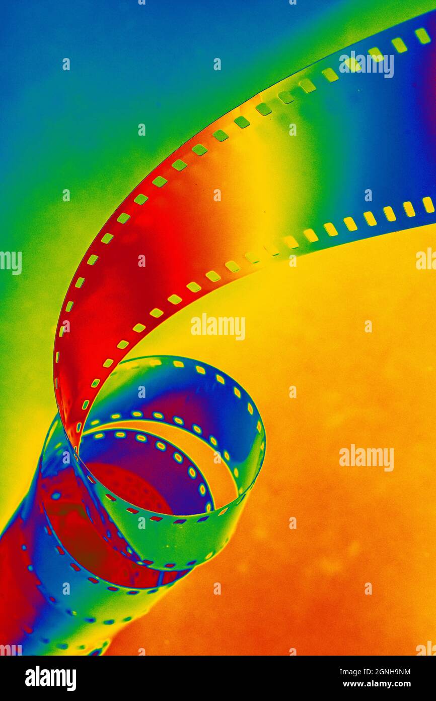 Colorful 35mm film strip Stock Photo - Alamy