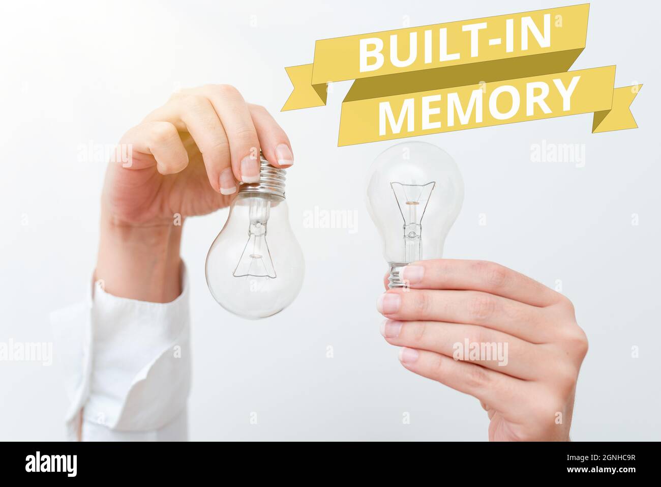 Handwriting text Built In Memory. Internet Concept device or feature ...