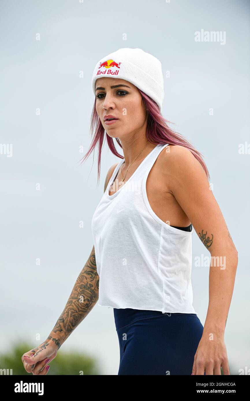 Leticia Bufoni of Brazil competes during the finals day of the Red Bull ...