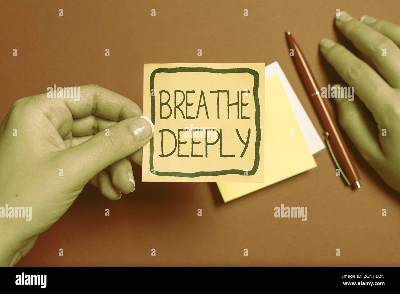 Handwriting text Breathe Deeply, Internet Concept to take a large ...