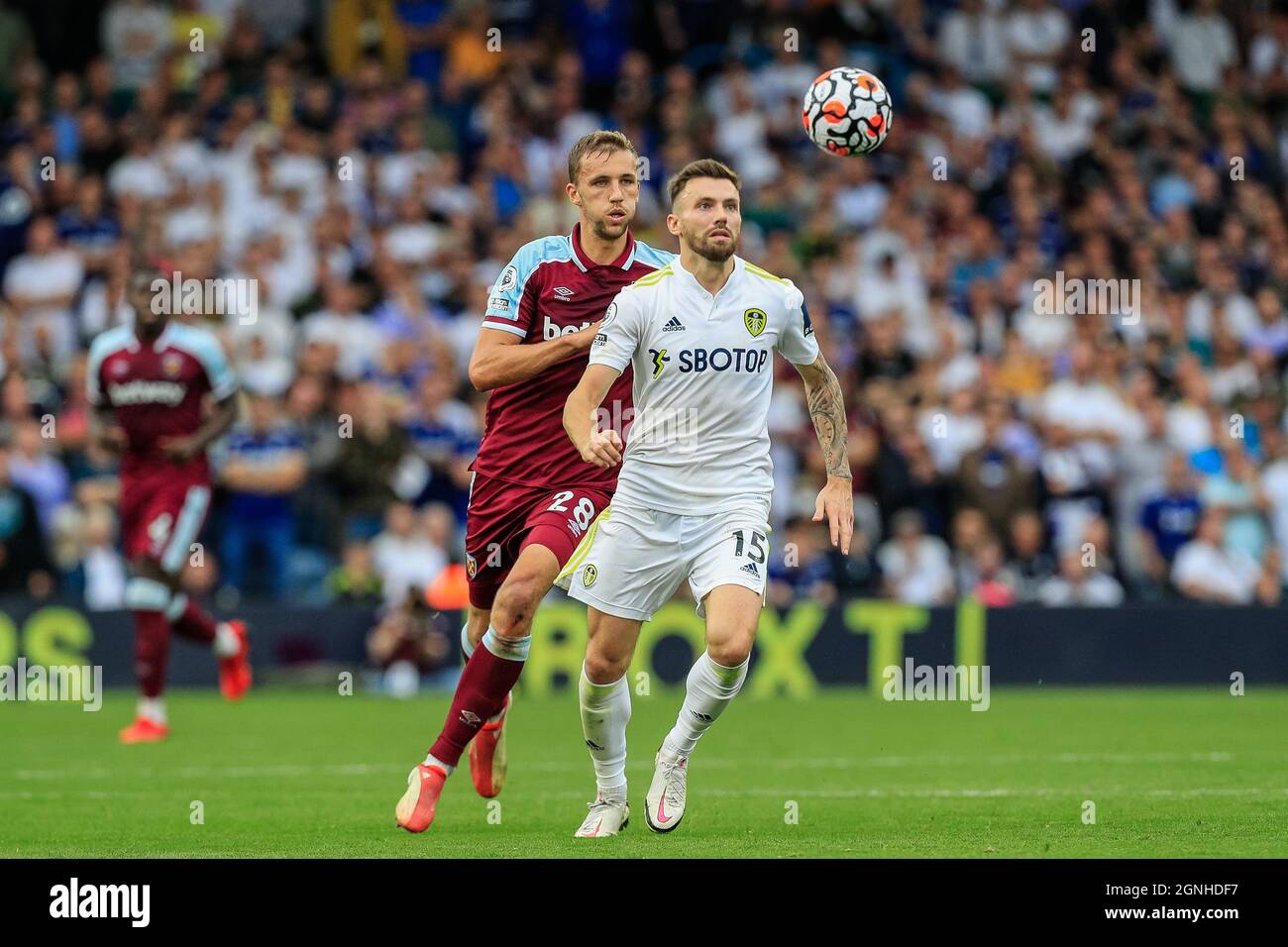 Stuart Dallas #15 of Leeds United controls the ball Stock Photo - Alamy
