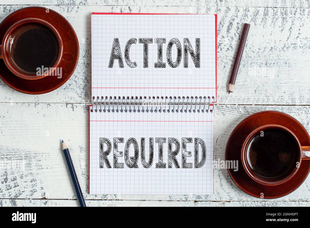 Hand writing sign Action Required. Word for Regard an action from ...