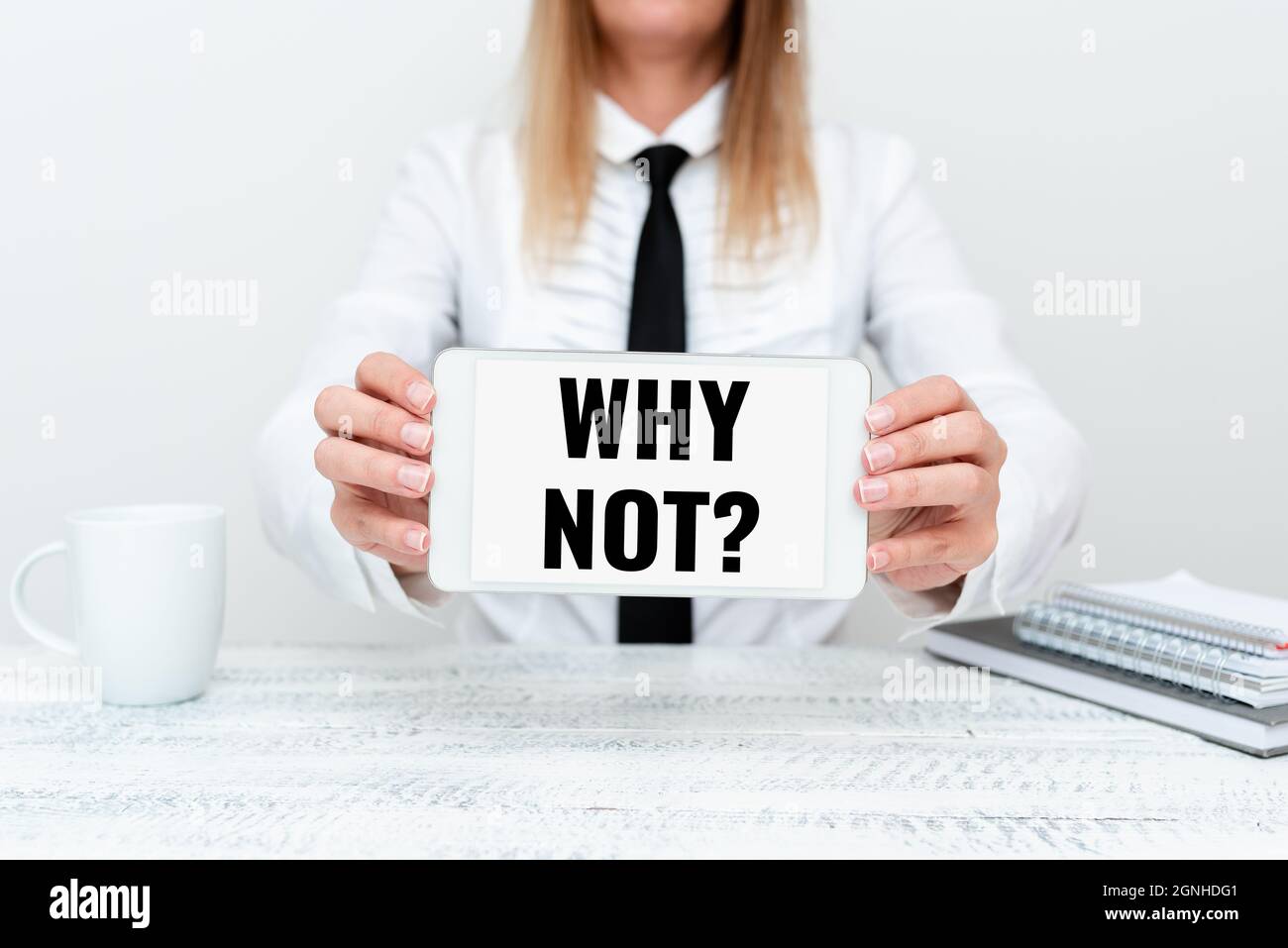Text sign showing Why Notquestion. Business idea it is used to make a ...