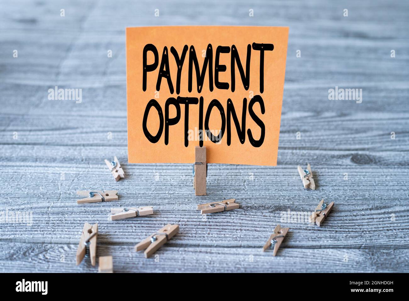 Text sign showing Payment Options. Word for The way of chosen to ...