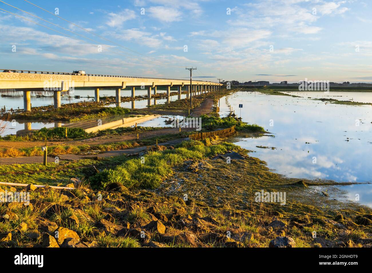 Whirokino Floodway Bridge stand straight and frim after the floodway ...