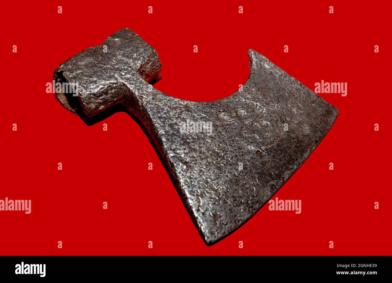 medieval axe in Bouillon Belgium. Godfrey of Bouillon, a leader of the ...